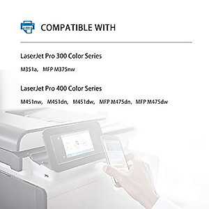 TEINO Remanufactured Toner Cartridge Replacement for HP 305A 305X CE410X CE410A use with Laserjet Pro 300 Color MFP M375nw Pro 400 Color MFP M475dw M451dn M475dn (Black Cyan Magenta Yellow, 4-Pack)