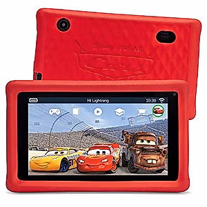 Pebble Gear Disney Pixar Cars Kids Tablet – 7" HD Display – Parental Control – Wi-Fi – Android - 500+ Games, Apps & E-Books – 16 GB - Kid-Proof Bumper Case – Dual Camera – Blue Light Filter
