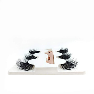 3 Styles False Eyelashes Synthetic Fiber Material 3D Mink Lashes 100% Handmade Natural Fluffy Long Soft Reusable Fake Eyelashes with Eyelash Applicator (3 Pairs)