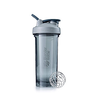 BlenderBottle Shaker Bottle Pro Series Perfect for Protein Shakes and Pre Workout, 28-Ounce, Pebble Grey