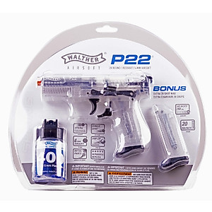 Elite Force Walther P22 Spring Powered 6mm BB Pistol Airsoft Gun, Clear