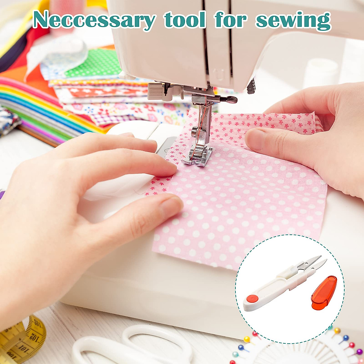 12 Pcs Yarn Scissors, U Shaped DIY Embroidery Scissors Thread for Crafting Enthusiasts with Protective Cover, 4 Inch, 4 Colors