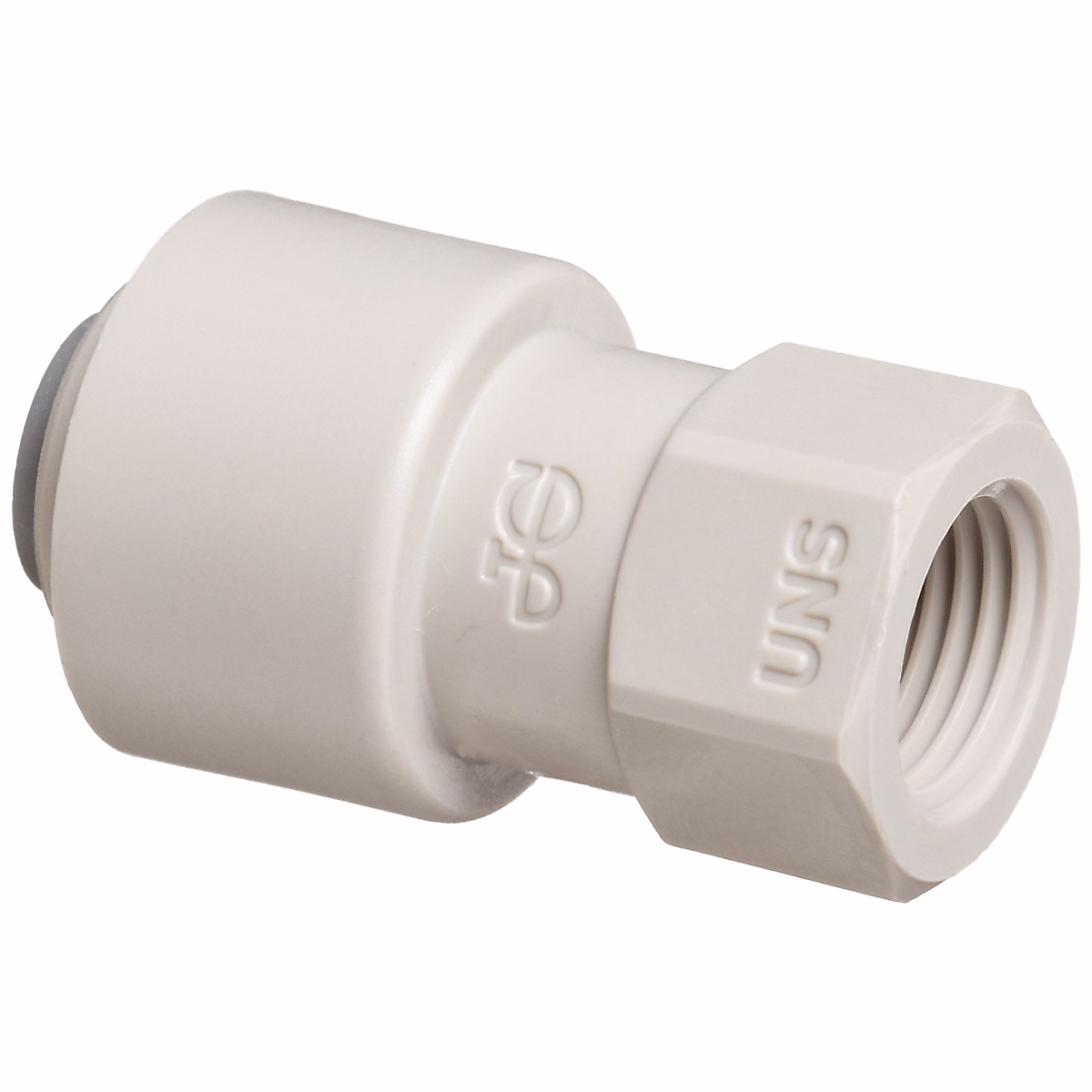 John Guest Acetal Copolymer Tube Fitting, Tap Adaptor, 3/8" Tube OD x 7/16"-24 UNS (Pack of 10)