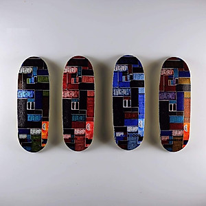NOAHWOOD Fingerboard Complete Set (NW8.0 Maple 6-Layer 360Flip Deck, NW3.0 King Trucks Silvery,NW3.0 Wheels Black) (Story Door iii, 100x34mm Standard Concave)