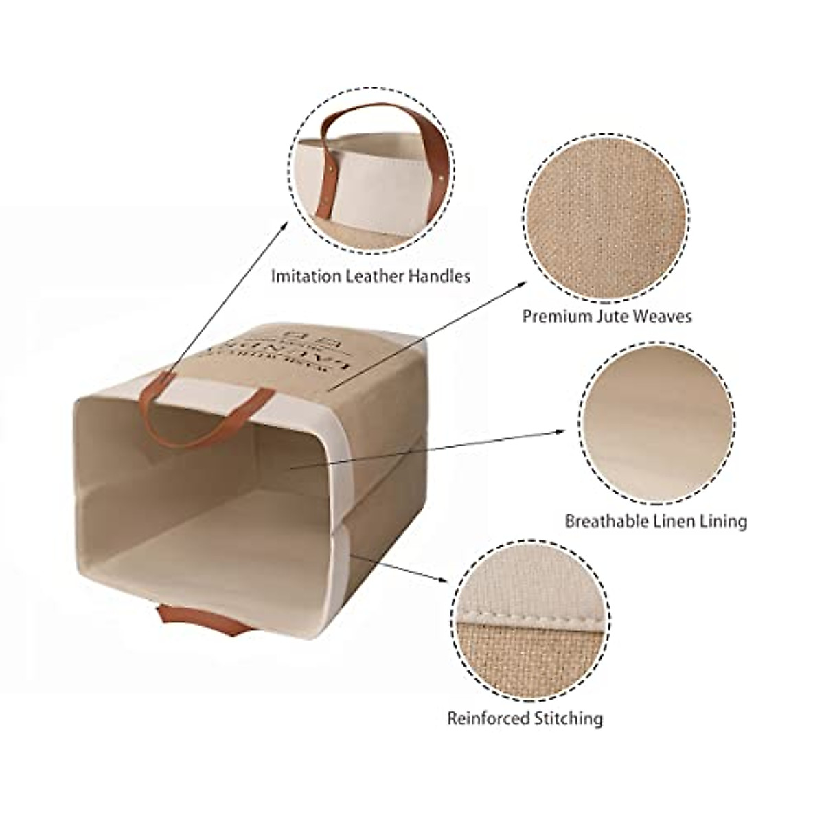 Mantto Large Laundry Basket Hamper Freestanding Laundry Hamper Collapsible Tall Clothes Hamper Storage Basket Foldable Laundry Basket Organizer for Laundry Bedroom Bathroom Toys 75L