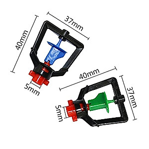 VIEUE Garden Drip Irrigation System Accessories 360-degree Multi-Nozzle Nozzles for Vertical Spraying in Agricultural Greenhouses, 1 Piece of Suspension Nozzle Water Mister (Color : Green)