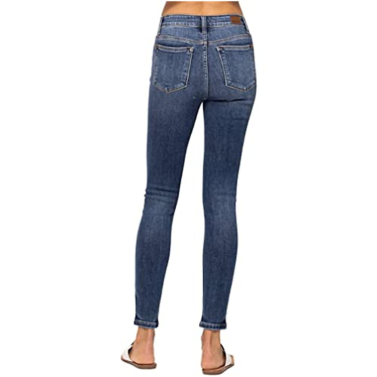 Judy Blue Handsand Mid Rise Skinny (27) Blue