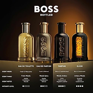 Hugo Boss Bottled Parfum – Woody Ambery Men's Cologne – With Notes of Leather, Orris & Wood – Luxury Perfumes for Men – Long Lasting Fragrance