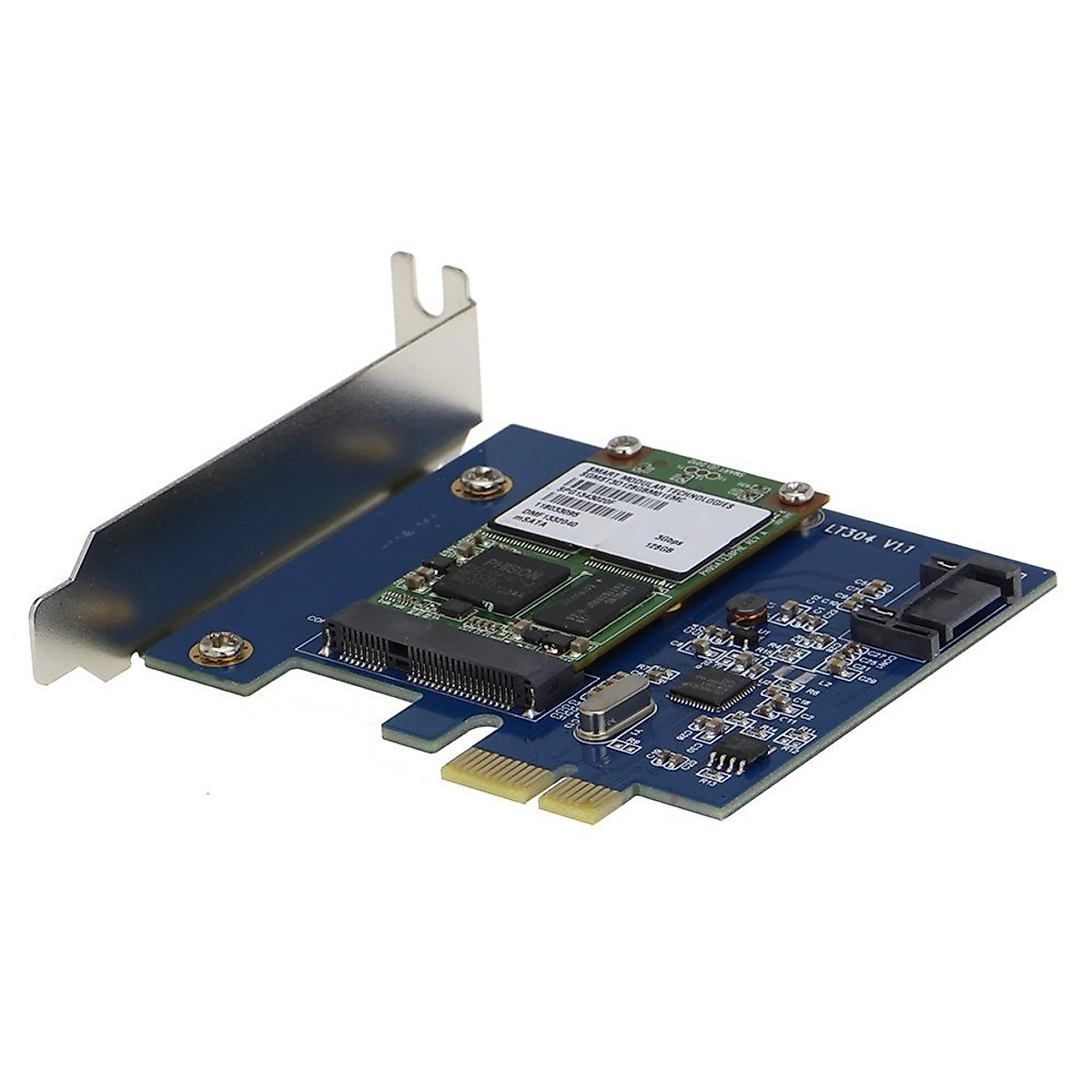 SEDNA - PCI Express mSATA III (6G) SSD Adapter with 1 SATA III Port with Low Profile Bracket (SSD not Included)