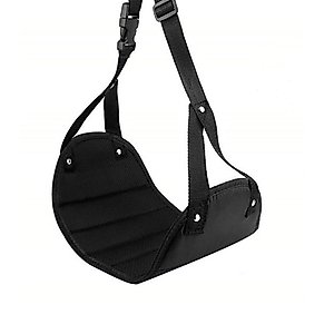 Footrest Hammock for Travel Airplane Office Home | Mini Portable Travel Flight Carry-on Accessories (+ Black Sleep mask)