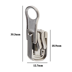 Micro Traders 10PCS Number 5 Zippers Replacement Reversible Pulls Sliders Zips with U-shape Stop Kit for Outdoor Tents and Double-Sided Multicolour 37x12mm