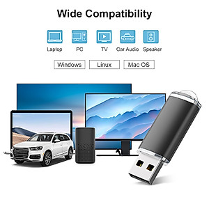 RAOYI 20 Pack 16GB USB Flash Drive Bulk USB 2.0 Memory Stick Thumb Drive Pen Drive Bundle-Black