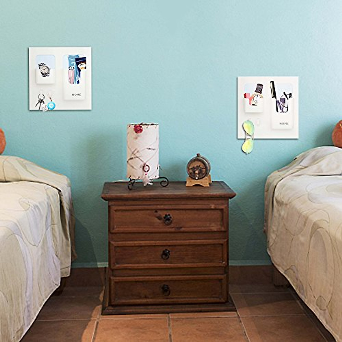 Easy Eco Life Bedside Shelf Accessories Organizer- Wall Mount Self Stick On,Ideal for Glasses,Remote,Earphone, Cell Phone Charger,Manicure Kit