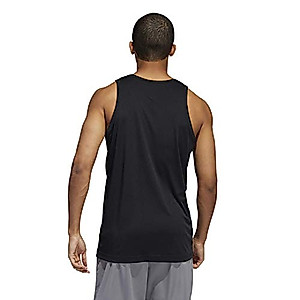 adidas Men's Heathered Tank Top, Black, Small
