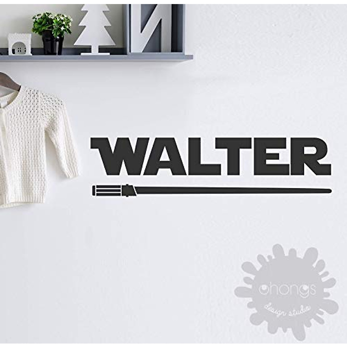 Starwars style custom name/Wall sticker/Personalized Wall Decal/Baby Name Decal/kids name sticker/Jedi/boys room/kidsroom gift