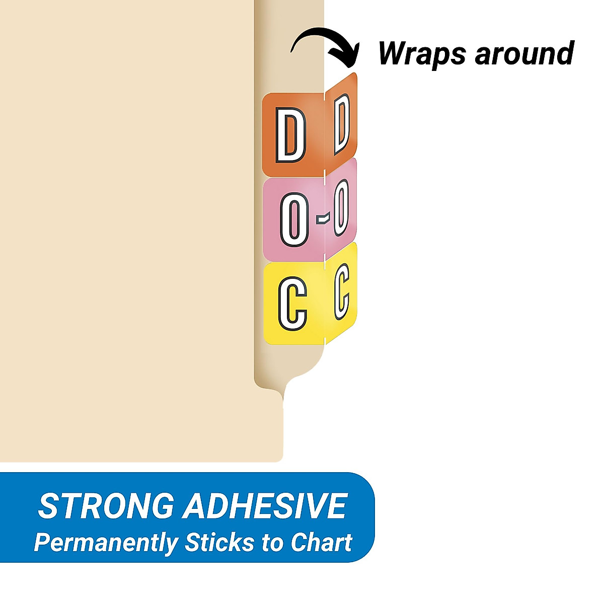 Doctor Stuff - File Folder Labels, Alphabet Letter S, Barkley/Sycom FABKM - BXAM Series Compatible Alpha Stickers, Blue, 1" x 1-1/2", 500/Roll