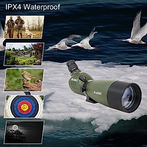 SVBONY SV14 Spotting Scope with Tripod Phone Adapter,25-75x70mm Spotting Scopes,Waterproof Spotter Scope,High Definition Sporting Scope,Scope for Bird Watching Shooting Range Scope