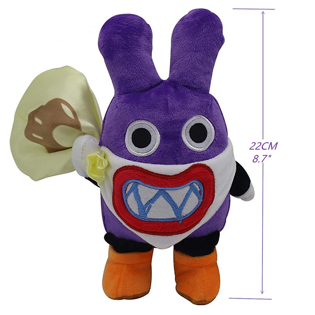 YIYO Mario Bros, U Nabbit Purple Rabbit Plush Toy Stuffed Animal Figure, 8.7 inch