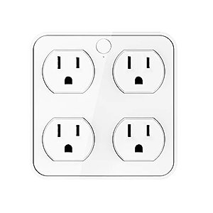 Wireless Wall Tap Smart Plug,Surge Protector, 4 Outlet Extender with 4 USB Charging Ports, Compatible with Alexa, Google Assistant and Siri, no Hub Required (4 Outlets,4 USB Ports),ETL Certification