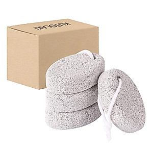 4 Pcs Value Pack Pumice Stone, Pumice Stone for Feet, KUTOLAKI Natural Lava Foot Pumice Stone, Pumice Scrubber Foot Stone Exfoliating Callus Remover, Pumice Stone Remove Dead Skin for Hand, Foot