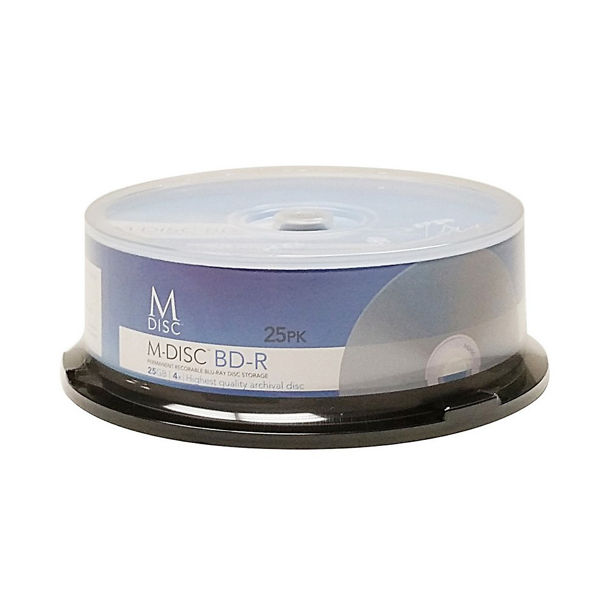 M-DISC 25GB Blu-ray Permanent Data Archival Backup Blank BD-R White Inkjet Printable Media (25 Disc)