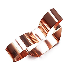 Refreshing Summer Drink Glass with Lemon and Straw Copper Cookie Cutter