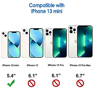 JETech Case for iPhone 13 Mini 5.4-Inch, Non-Yellowing Shockproof Phone Bumper Cover, Anti-Scratch Clear Back (Clear)