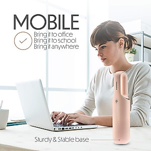 STARUMENT Portable Hand Vacuum Cleaner for Dust Pet Hair Dirt Home Car Interior, Furniture Lightweight Easy to Use, Compact Design Battery Rechargeable with USB-C Cable Pink