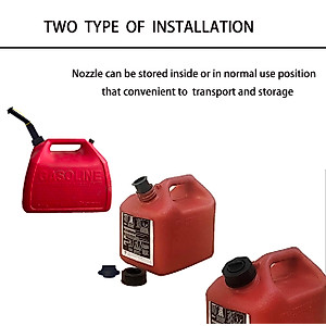 Gas Can Spout Replacement Universal Kit Leakproof Angle Nozzles Gasket Filter Screen Vent Cap Drill Bit for Old Style Gas Can Compatible with Midwest Blitz Gott Rubbermaind Essence Scepter Pack of 3