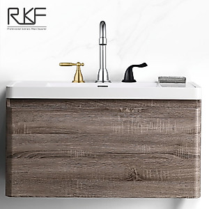 RKF Faucet- Replacement Lever Handles with Valve Faucet Accessory Faucet Parts Faucet Kit Black B07