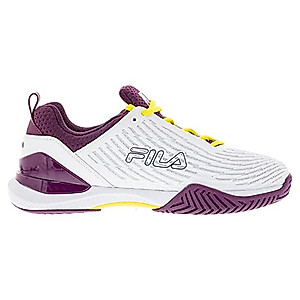 Fila Women`s SpeedServe Energized Tennis Shoes White and Magenta Purple