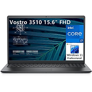 Dell Vostro 3510 15.6" FHD Business Laptop Computer, Intel Quad-Core i7-1165G7 up to 4.7GHz, 16GB DDR4 RAM, 1TB PCIe SSD, 802.11AC WiFi, Bluetooth, Carbon Black, Windows 11 Professional
