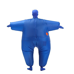 IHGYT Inflatable Masquerade Costume Full body suit Air Blow up Costumes Fancy Dress Ball Party Christmas Carry Funny Cosplay Halloween Carnival Jumpsuit Suit Outfit (blue)