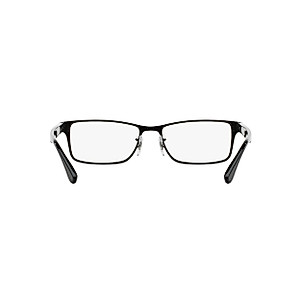 Ray-Ban RX6238 Square Prescription Eyeglass Frames, Black/Demo Lens, 55 mm