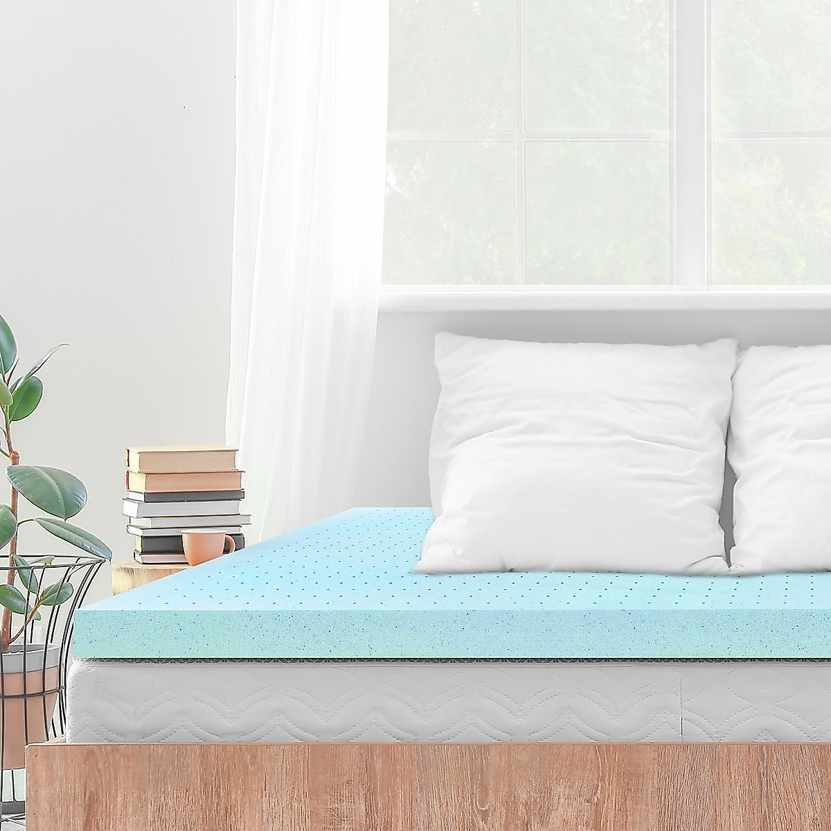 Mattress Topper, 3 Inch Gel Infused Memory Foam Mattress Topper, Full Size Mattress Topper for Body Support & Pressure Relief with Ventilated Design, CertiPur Certified (Full)