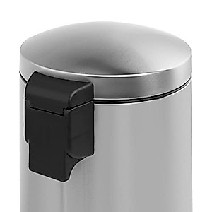 Innovaze 1.32 Gal./5 Liter Stainless Steel Round Step-on Trash Can for Bathroom and Office