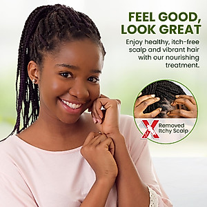 AtOne with Nature Itchy Scalp Treatment with Tea Tree Oil - Cleanses and Soothes, 2 Fl Oz, Infused with Sunflower, Argan, and Almond Oils