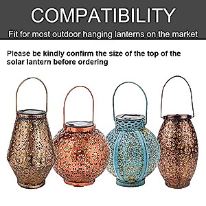 Misawce 2 Pack Solar Lanterns Replacement Tops for Outdoor Hanging Lanterns, Solar Lanterns Battery Box, Solar Lanterns Replacement Accessories（ 2.76 inch）