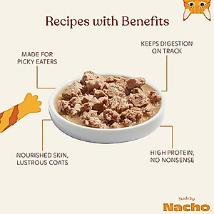 Made by Nacho Wet Cat Food, Cuts in Gravy, Cage-Free Chicken Recipe with Bone Broth for Extra Hydration, (24) 3 oz. Pouches