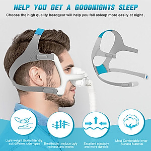 Replacement Headgear for N20 Mask - Headgear Supplies Compatible with N20 Strap Included 2PCS Magnetic Clips - One Size Fit All