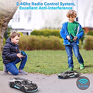 MIEBELY Remote Control Car, Bugatti Divo 1/16 Scale Rc Cars 12Km/h, 2.4Ghz Licensed Model Car 7.4V 500mAh Toy Car Headlight for Adults Boys Girls Age 6-12 Years Birthday Ideas Gift