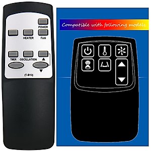 RCECAOSHAN Replacement for Twin Star ClassicFlame Dura Flame Fireplace Stove Heater Infrared Remote Control 6HM9029 6HM9029-0107 6HM9029-C218 6Q1071ARA 6HM9179-0128 6HM4617-0128 6HM4617-W325 (T-B13)