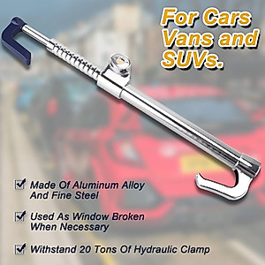 Tevlaphee Universal Steering Wheel Brake Lock Anti-Theft Retractable Double Hook Car Clutch Pedal Lock for Car Truck SUV Van Security with 3 Keys