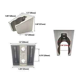 YUNZHIZHAO Handheld Shower Head Bracket for Bathroom, Wall Mount Robust Shower Head Holder, Universal Hand Held Shower Wand Hose Sprayer Holder, Stainless Steel