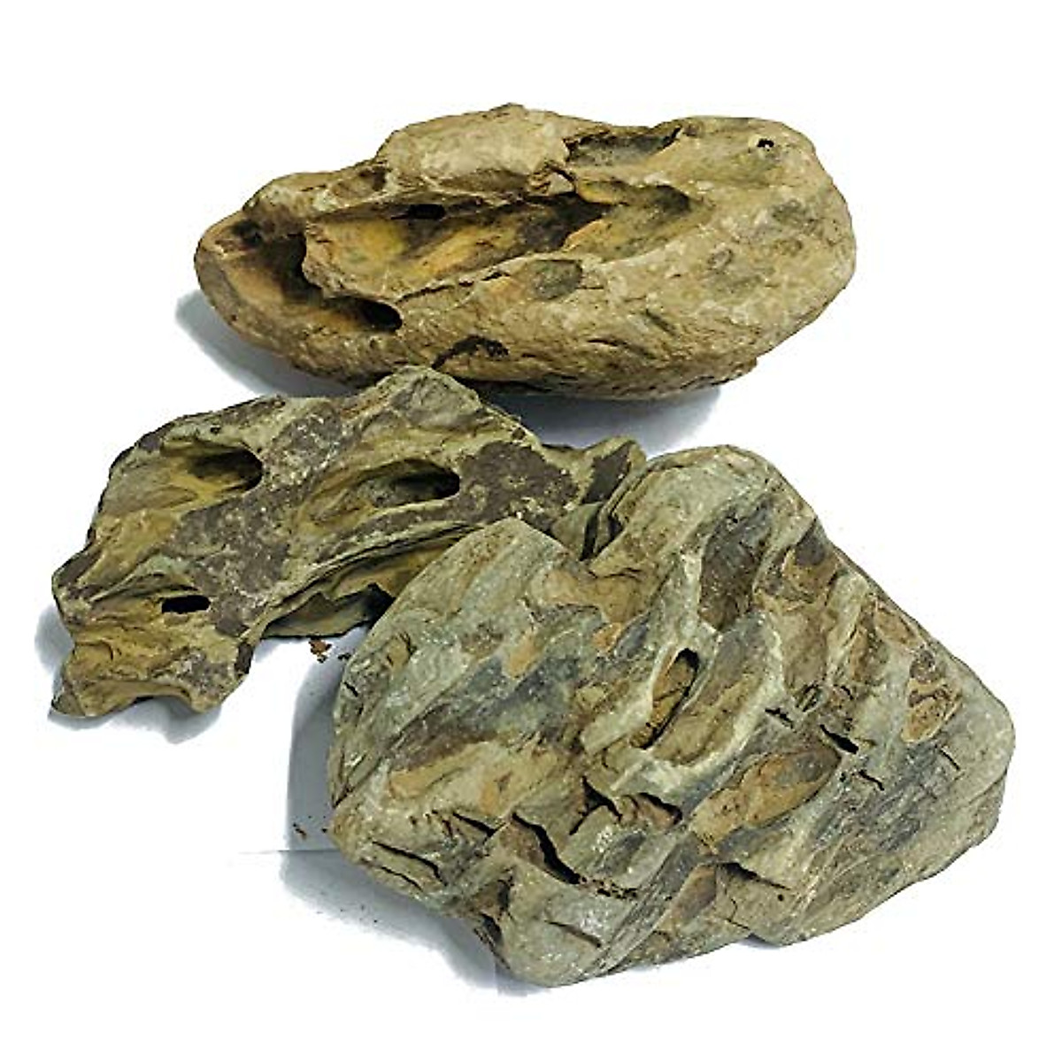 ZYYRT Natural Stone Aquarium Decoration 4.4 lb Dragon Stone Rock Mixed Sizes for Micro Landscape Fish Tank Decor