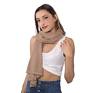 MissShorthair Women's Lightweight Knitted Scarf Poncho Sweater Cape Shawl Versatile Spring Summer Ponchos Wraps Khaki