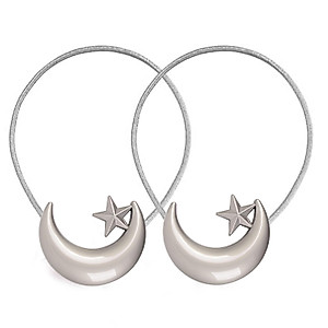 Curtain Tiebacks, 2 Pack Magnetic Curtain Tiebacks Star Moon Curtain tie Back Curtain holdbacks Magnetic Curtain Clips Curtain tie Backs Curtain Clips Holder for Window Draperies Hold Curtains Drape