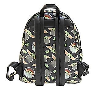 Loungefly Star Wars Baby Yoda All Over Print Womens Double Strap Shoulder Bag Purse