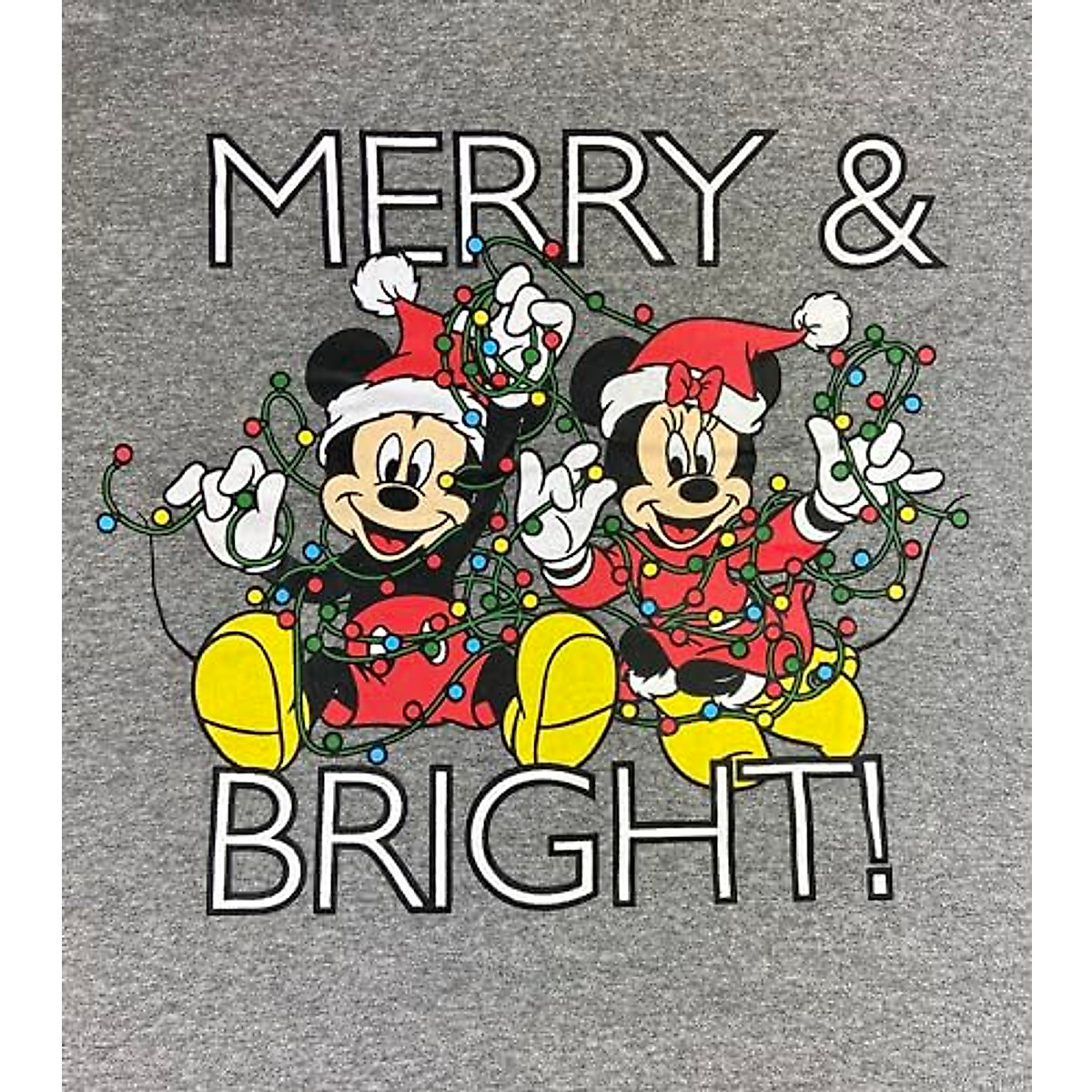 Disney Womens Sleepshirt Mickey Minnie Mouse Print (Christmas, One Size)