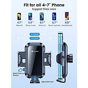 VICSEED Car Phone Holder Mount,[Innovative Mirror Design]Air Vent Phone Mount for Car[Military-grade Stability]Phone Holder Car Easy to Use Car Phone Mount Fit for iPhone 13 14 All Phones & Thick Case